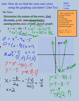 Roots With Calc2 | PPT