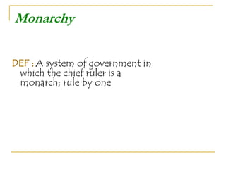 Root Word --> archy | PDF | Politics