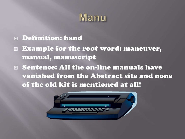 Root word from the neighborhood