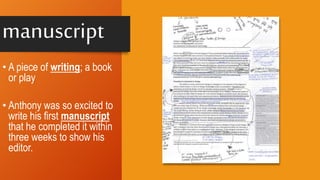 Root word list script | PPT