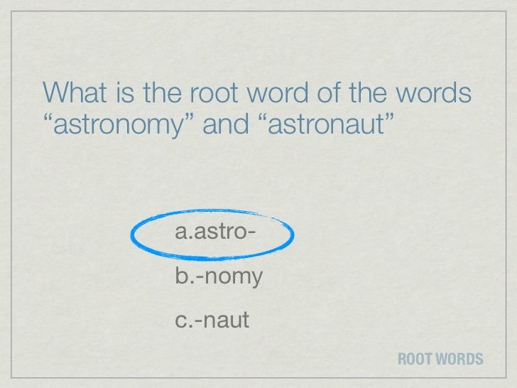 Root words