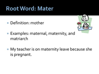 Root words | PPTX