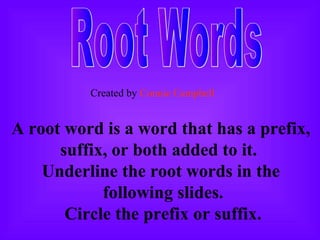 Root words | PPT