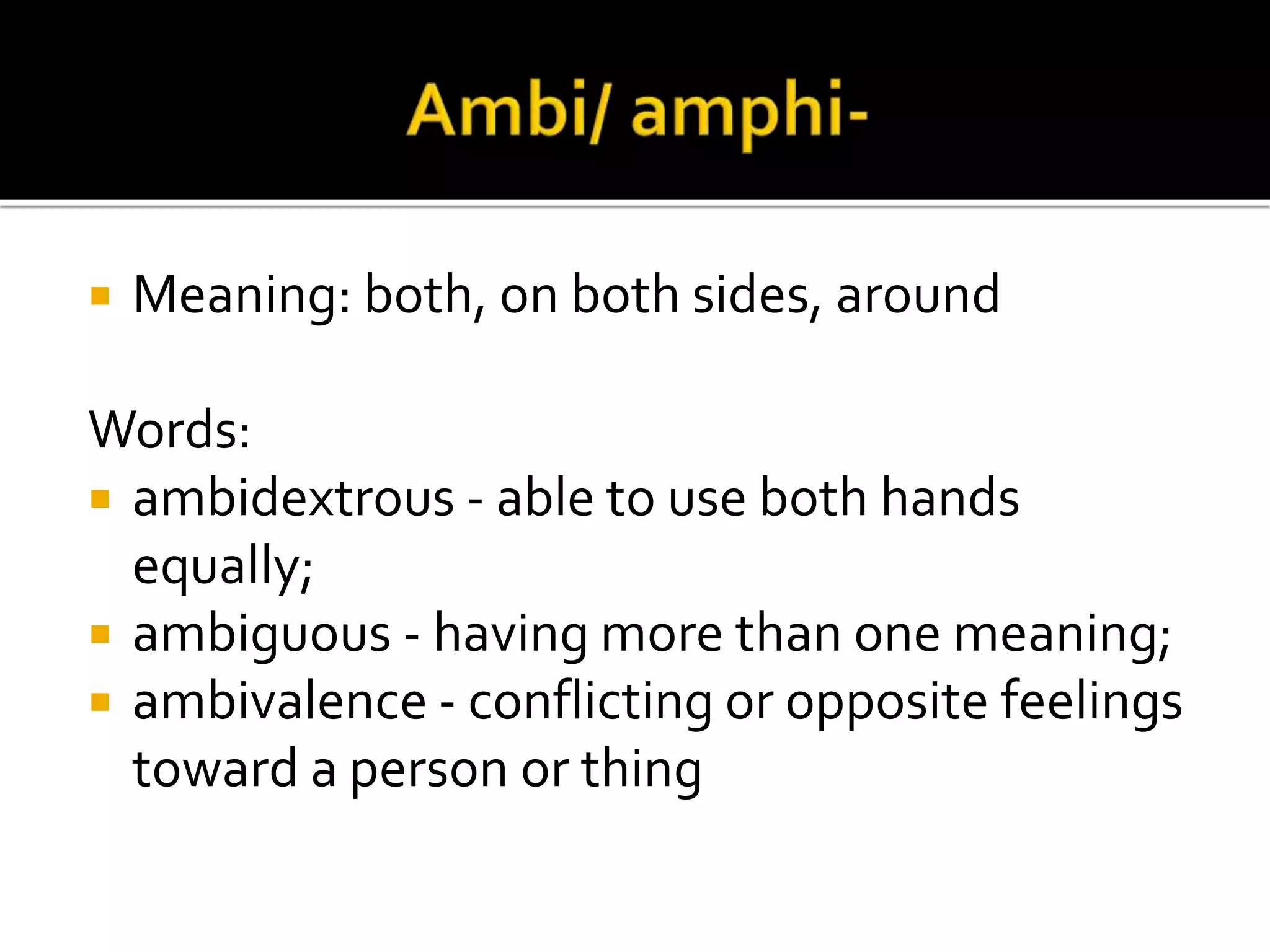 Root words Part 1 | PPTX