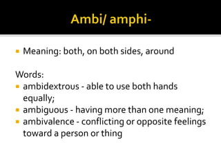 Root words Part 1 | PPTX