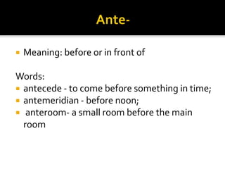 Root words Part 1 | PPTX
