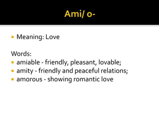 Root words Part 1 | PPTX