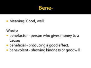 Root words Part 1 | PPTX