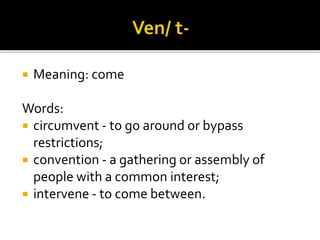 Root words Part 1 | PPTX