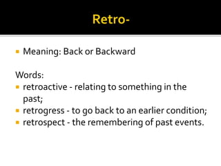 Root words Part 1 | PPTX