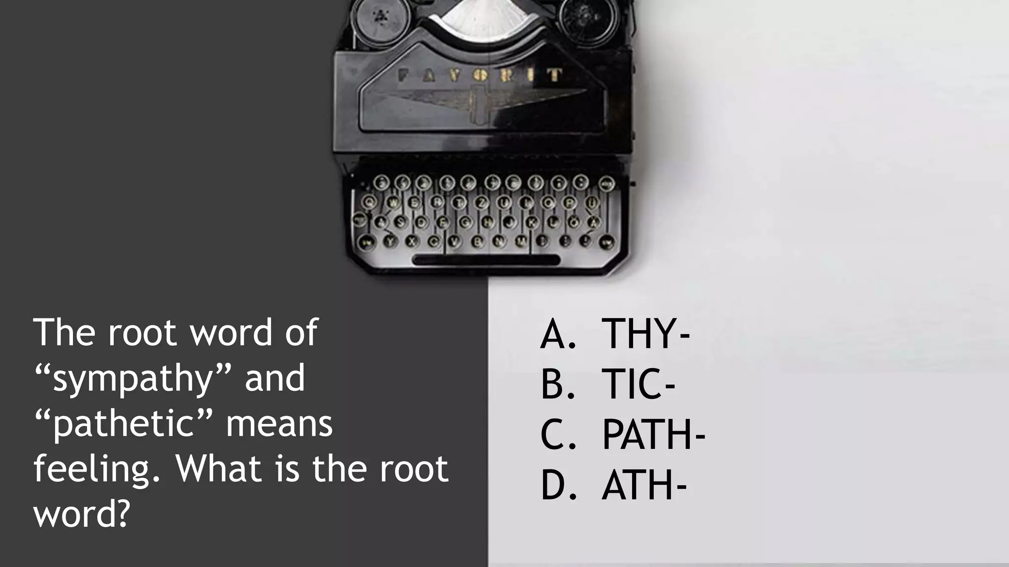 Root words - Definition and Examples. | PPT