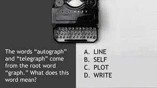 Root words - Definition and Examples. | PPT