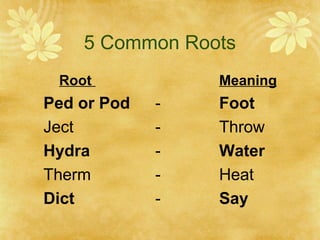 Root words ppt | PPT
