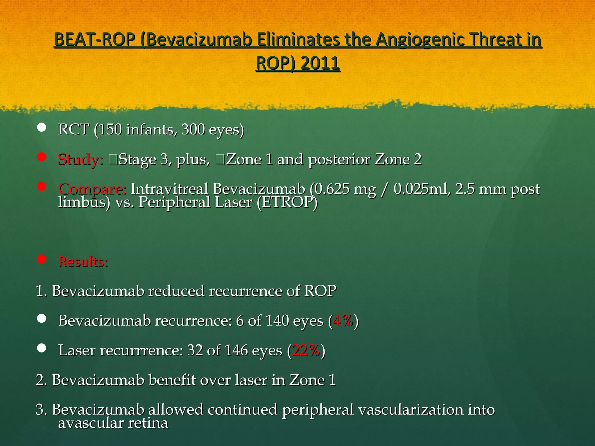 Retinopathy of prematurity | PPT