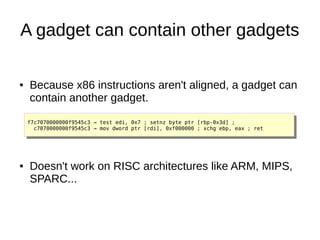 Return Oriented Programming - ROP | PDF