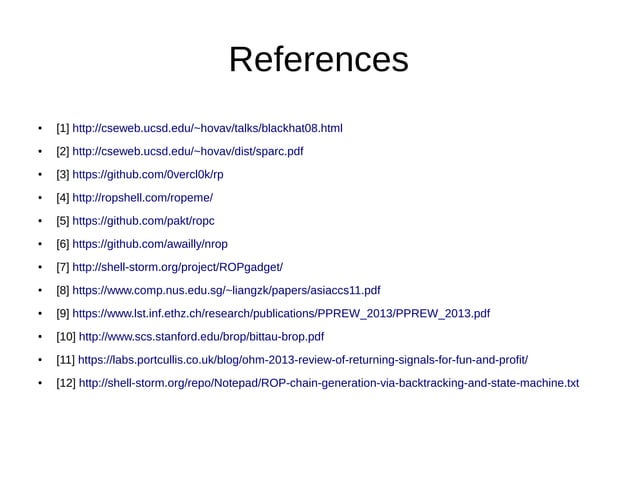 Return Oriented Programming - ROP | PDF