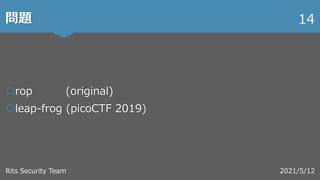 Return Oriented Programming | PPTX