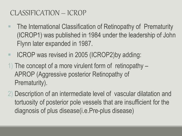 ROP.pptx | Eye and Vision Conditions | Diseases and Conditions