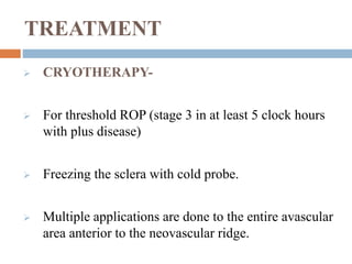 Retinopathy of prematurity | PPTX