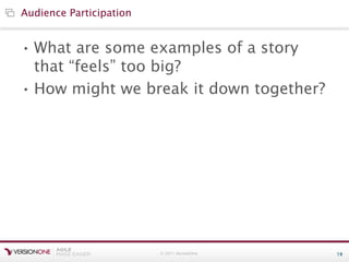 Right-Sizing User Stories | PPT