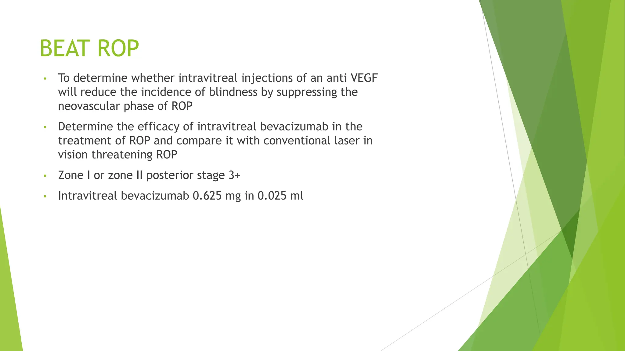 Retinopathy of Prematurity (ROP) - classification and treatments | PPTX