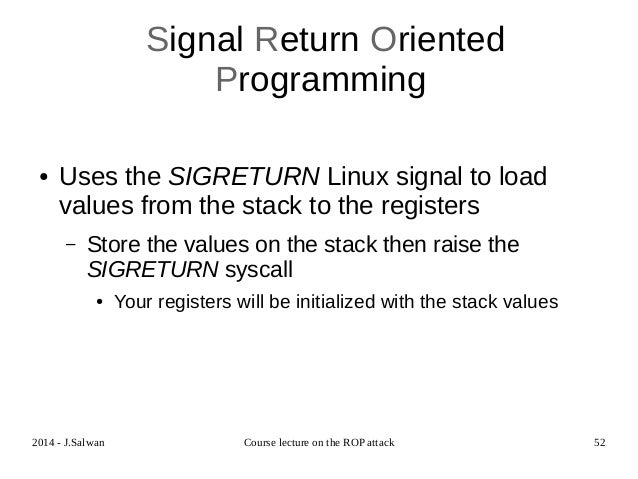 Course Lecture An Introduction To The Return Oriented Programming 2811