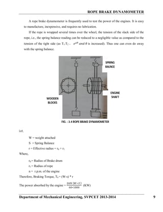 Rope brake dynamometer | PDF