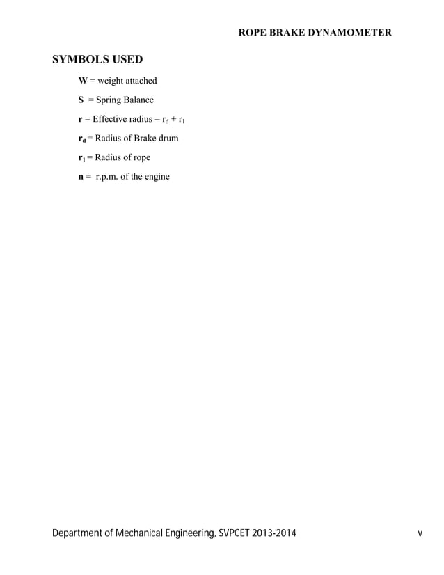 Rope brake dynamometer | PDF