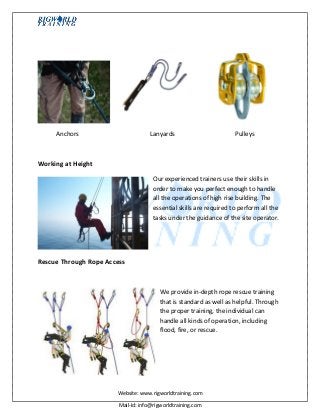 Rope Access Training and Certification by RigWorld Training Center