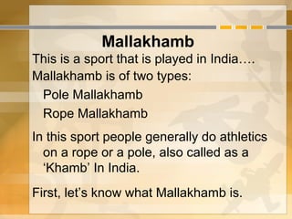 Rope mallakhamb | PPT