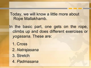 Rope mallakhamb | PPT