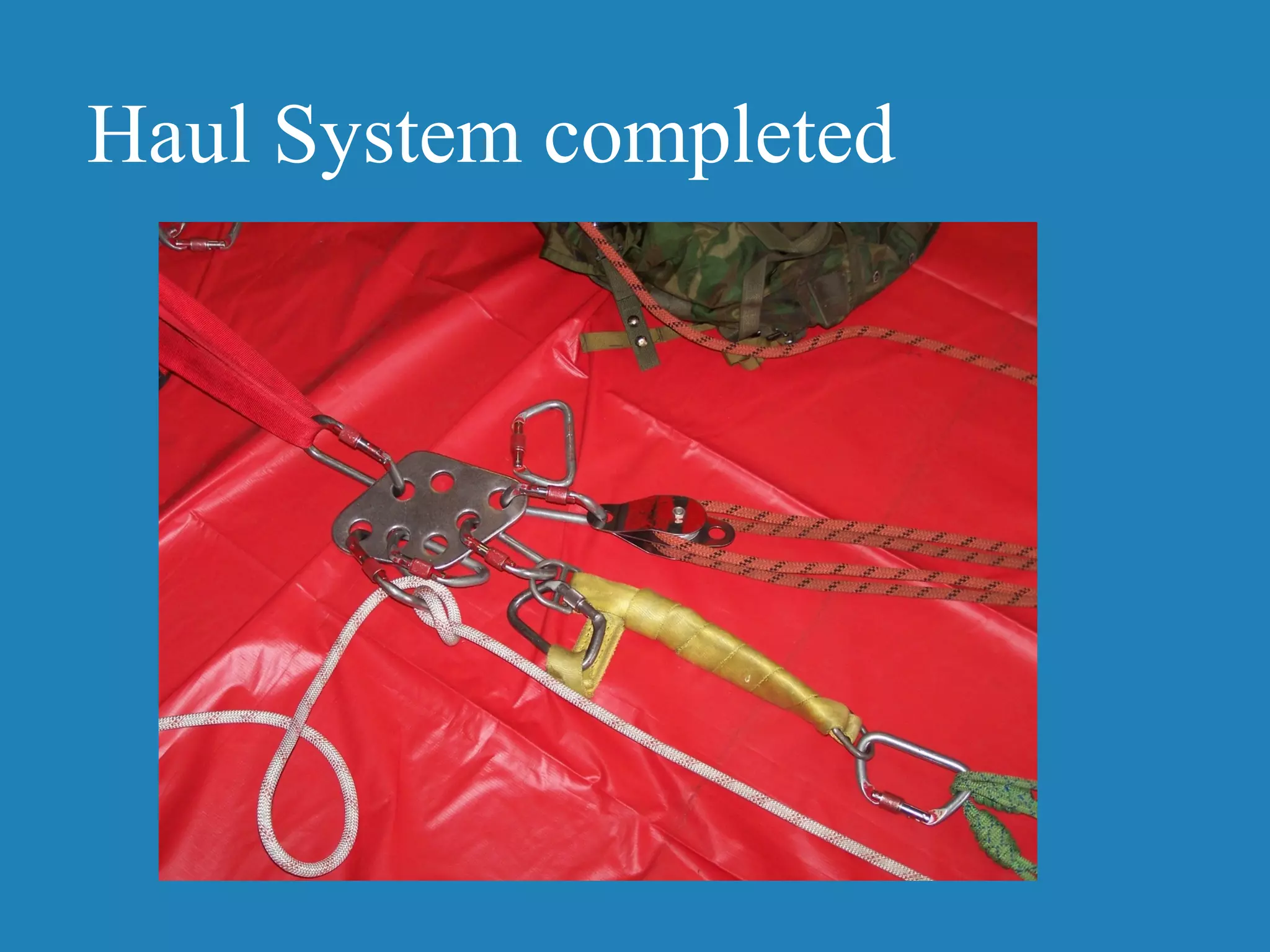 Rope rescue set up | PPS