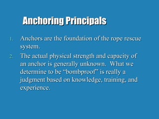 Rope rescue set up | PPS