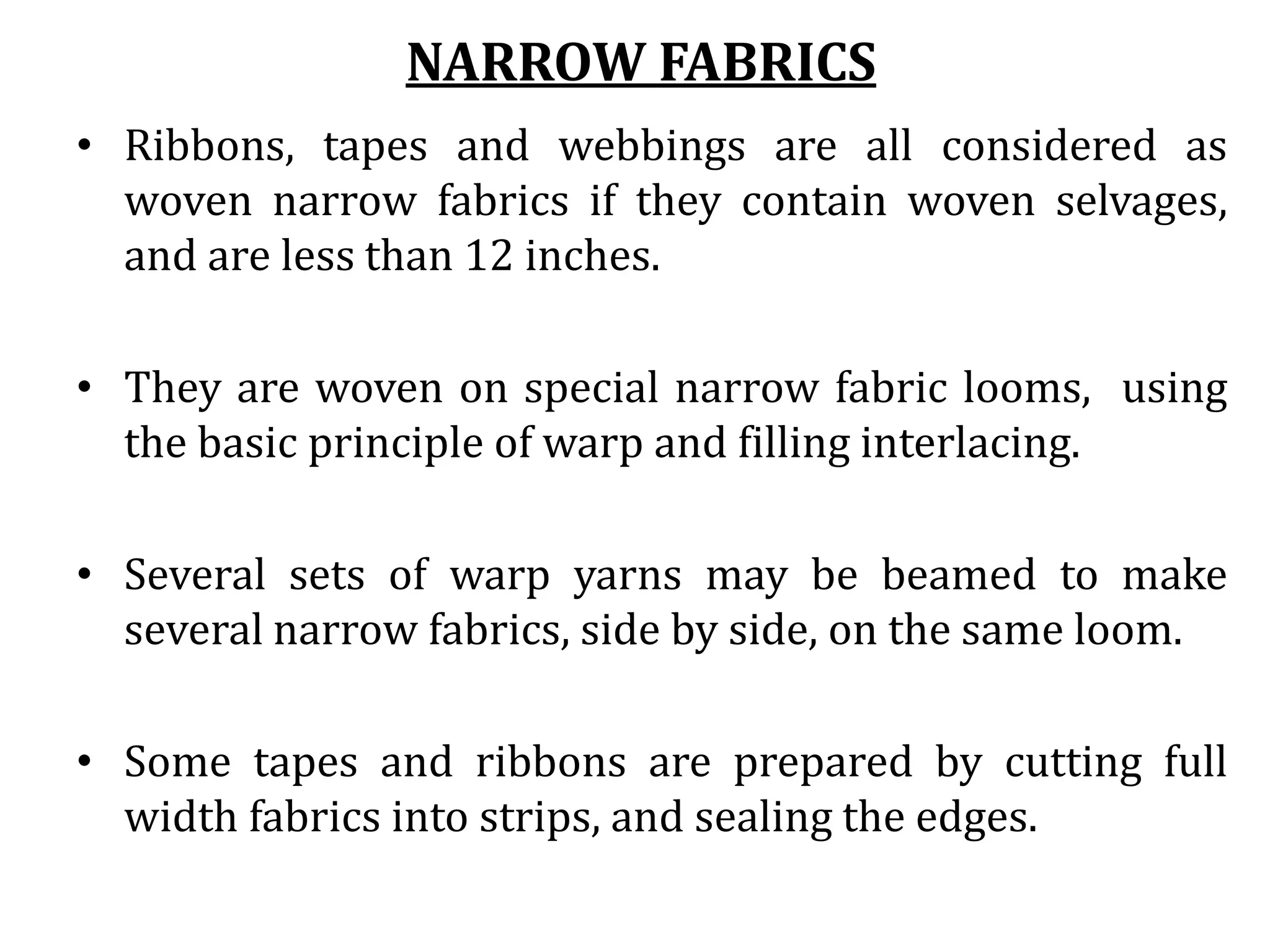 ROPES, BRAIDS & NARROW FABRICS.pptx