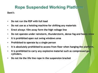 Rope suspended platform- Safety | PPT