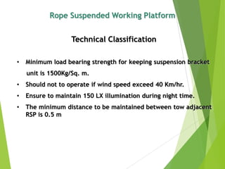 Rope suspended platform- Safety | PPT