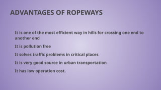ppt on ropeway system engineering (Civil) | PPTX