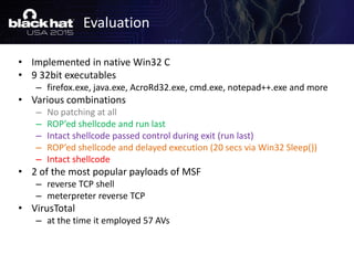 ROPInjector-Slides - Using-Return-Oriented-Programming-For-Polymorphism ...