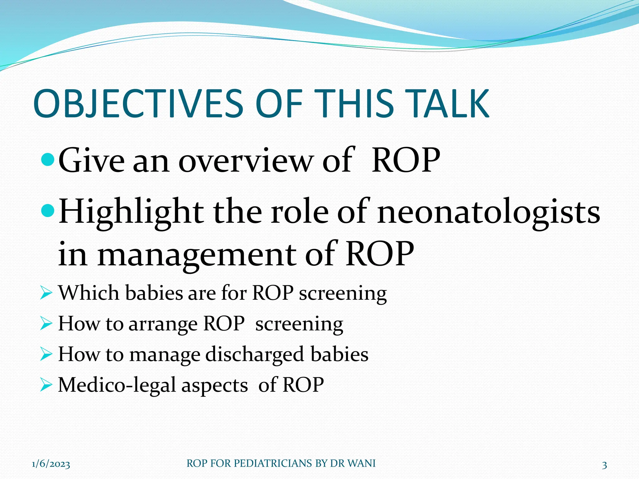 RETINOPATHY OF PREMATURITY FOR PEDIATRICIANS | PPTX