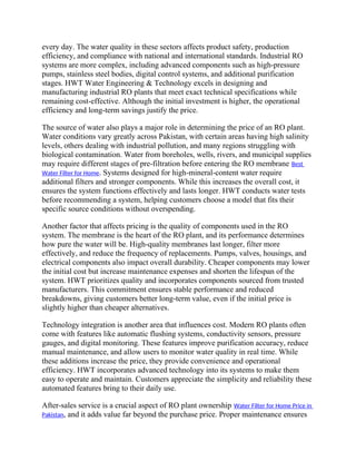 RO Plant Price in Pakistan - HWT - Water Engineering & Technology.docx