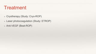Retinopathy of Prematurity | PPT