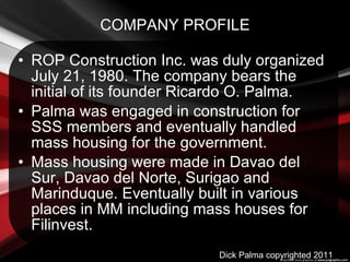 ROP Company Profile | PPT | Home Improvement | Home & Garden