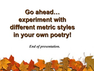 Meter in Poetry | PPT