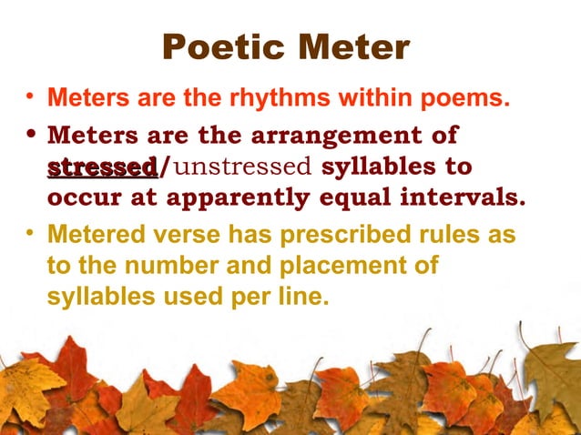 Meter in Poetry | PPT