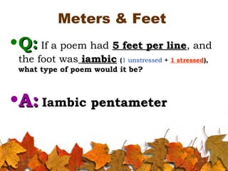 Meter in Poetry | PPT