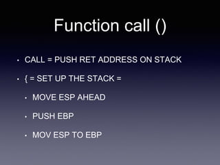 Return Oriented Programming (ROP chaining) | PPT