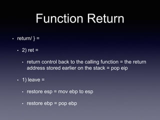 Return Oriented Programming (ROP chaining) | PPT