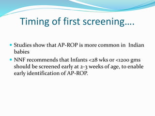 Rop screening ppt | PPTX