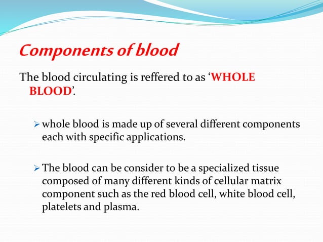 Blood; Importance in Diagnosis | PPTX