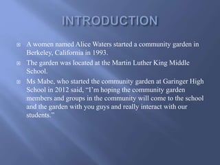 Roque community garden | PPT